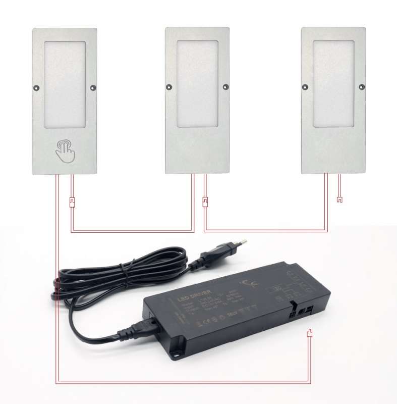 Kit de 3 spots rectangulaire 12V - SC LIGHTING | Qama Quincaillerie